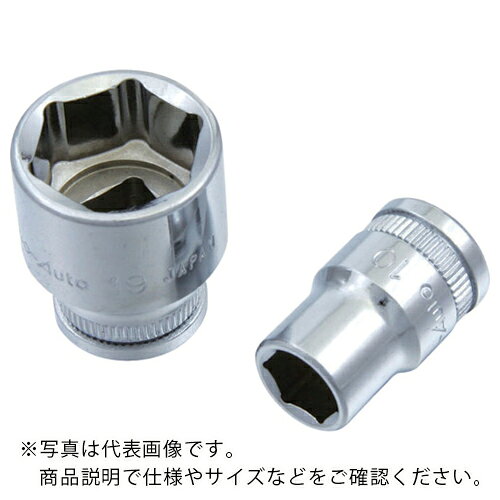 特長：ボルトナットの角を傷つけにくい面接触タイプです。ソケット6角形状。用途：ボルトやナットの締め付け、緩め作業。仕様：対辺寸法(mm)：14差込角(mm)：9.5全長(mm)：30対辺(mm)：14材質／仕上：クロームバナジューム鋼　●メ...