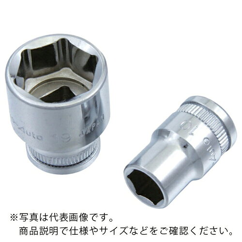 特長：ボルトナットの角を傷つけにくい面接触タイプです。ソケット6角形状。用途：ボルトやナットの締め付け、緩め作業。仕様：対辺寸法(mm)：20差込角(mm)：9.5全長(mm)：30対辺(mm)：20材質／仕上：クロームバナジューム鋼　●メ...