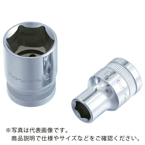特長：ボルトナットの角を傷つけにくい面接触タイプです。ソケット6角形状。用途：ボルトやナットの締め付け、緩め作業。仕様：対辺寸法(mm)：16差込角(mm)：12.7全長(mm)：38対辺(mm)：16材質／仕上：クロームバナジューム鋼　●...