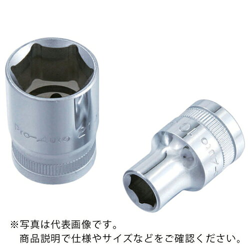 特長：ボルトナットの角を傷つけにくい面接触タイプです。ソケット6角形状。用途：ボルトやナットの締め付け、緩め作業。仕様：対辺寸法(mm)：24差込角(mm)：12.7全長(mm)：38対辺(mm)：24材質／仕上：クロームバナジューム鋼　●...
