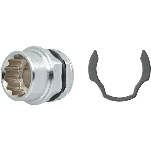 特長：ソケット抜け防止のCリング付です。オフセットアダプター専用ソケットです。用途：オフセットアダプターに装着して狭い所でのボルト・ナット回しに。仕様：全長(mm)：23.0外径(mm)：19.5対辺寸法(mm)：14対辺(mm)：14差込...