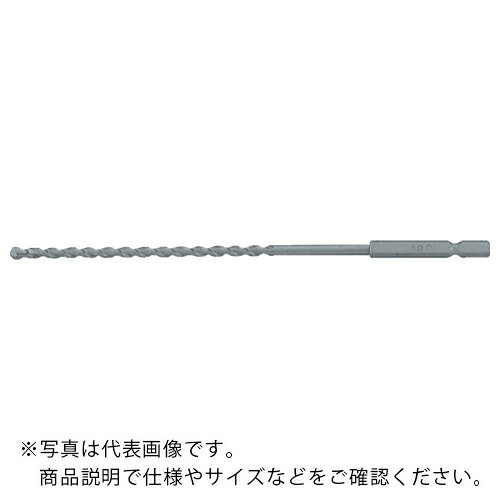 特長：狭く、奥深い場所の作業に最適です。刃先は独自の超硬チップをロウ付けしており、優れた切れ味を持続します。用途：モルタル・ブロック・レンガ・石膏ボード仕様：刃径(mm)：5.5全長(mm)：180シャンク径(mm)：6.35材質／仕上：刃...
