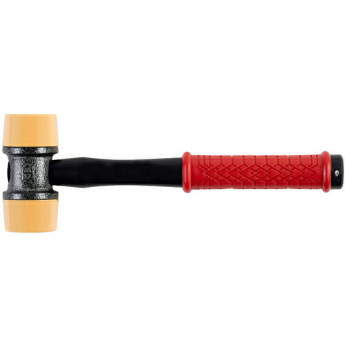 特長：ポリプロピレン柄は軽くて強く、手に吸い付くような握りやすいグリップで作業能率があがります。ヘッドは衝撃に強い、PVC製です。ヘッドは取替えが可能です。頭部本体は鋳物製で、打撃力があります。用途：機械などの修理に。冶具などの取付け・取外...