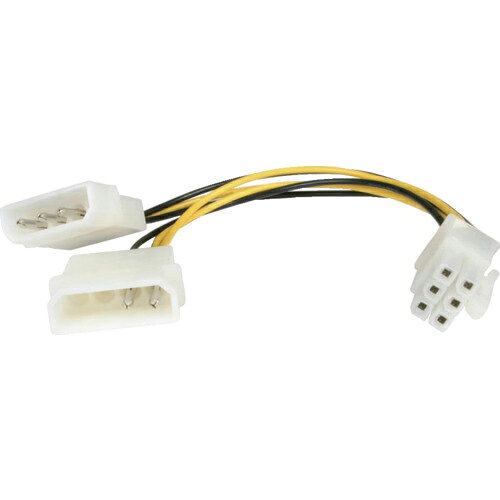 特長：ペリフェラル電源コネクターを6ピンのPCI Express ビデオカードコネクターに変換します。パソコンの電源をアップグレードせずに、PCIeグラフィックスカードを装着できます。ライフタイム保証がついています。仕様：ケーブル長(m)：...