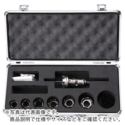特長：ポリクリックホールソー378のアルミボックスキットです。超硬刃先でステンレスなどの被削材への穴あけが可能。仕様：シャンク：ストレート刃先径(mm)：21、27、33、42ポリクリックホールソー378　カッターΦ21×2、27×2、33...