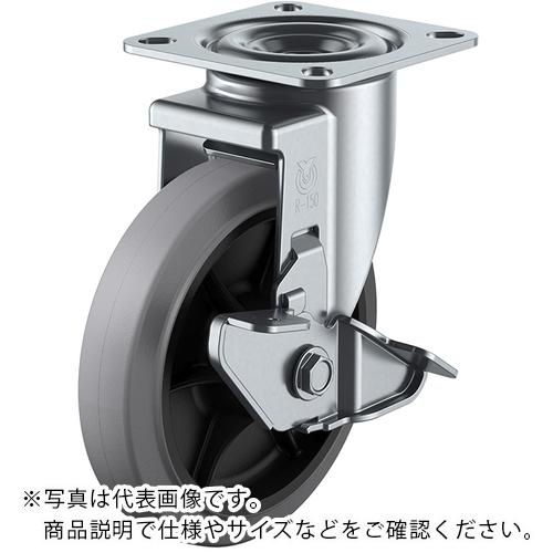 特長：取付ピッチが自在、自在ストッパー付、固定式共に同一です。床面を汚しにくいグレー車輪を使用しています。ホイルが樹脂製のため軽量です。用途：ロールボックスパレットなどに。仕様：許容荷重(daN)：150許容荷重(kgf)：153.0車輪径...