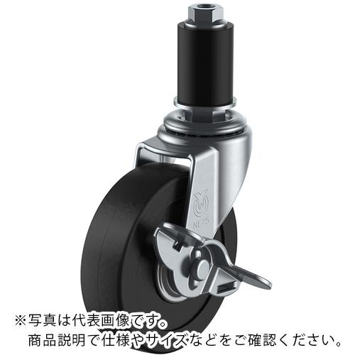 特長：溶接やめねじなどの必要がなく、取り付けが簡単なキャスターです。用途：台車や家具、什器に。仕様：許容荷重(daN)：40許容荷重(kgf)：40.8車輪径D(mm)：75車輪幅(mm)：21取付高H(mm)：97軸長L(mm)：38パイ...
