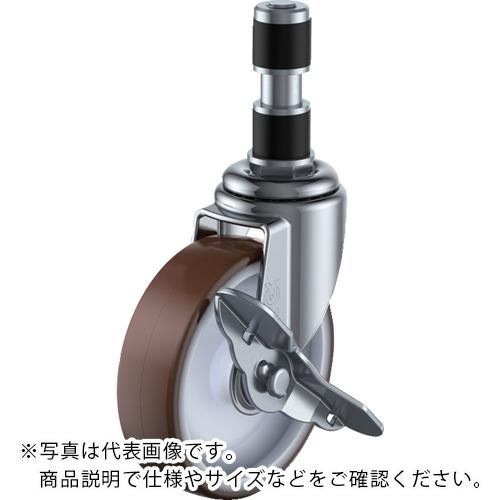 特長：高級感のあるクロムメッキ仕上げで装飾性に優れます。耐油性、耐摩耗性に優れたウレタン車輪を使用しています。用途：軽量なパイプ組立式ラック、屋内運搬用機器、厨房機器などに。仕様：車輪径D(mm)：125許容荷重(daN)：60許容荷重(k...