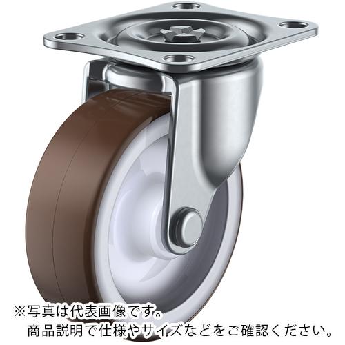 特長：標準的な小型キャスターです。最小サイズから取りそろえています。ウレタン車輪は耐油性、耐摩耗性に優れています。用途：軽量用台車仕様：許容荷重(daN)：55許容荷重(kgf)：56.1車輪径D(mm)：65車輪幅(mm)：25取付高H(...