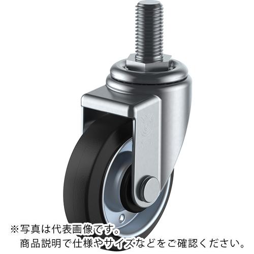 特長：標準的な中型キャスターで重量物の運搬に数多く使用されます。ゴム車輪は走行時の衝撃を緩和します。用途：台車、ワゴンに最適です。仕様：許容荷重(daN)：120許容荷重(kgf)：122.4車輪径D(mm)：125車輪幅(mm)：32取付...
