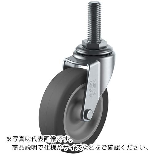 特長：標準的な小型キャスターです。軽量物運搬用のワゴンやラックなどに最適です。床面に跡が付きにくい材質です。床面を汚しにくいエラストマー車輪を使用しています。用途：台車や家具、什器に。仕様：許容荷重(daN):25許容荷重(kgf):25....