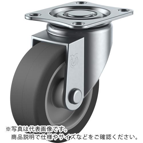 特長：走行性・耐荷重を備えた標準的な小型キャスターです。床面に跡が付きにくい材質です。床面に汚しにくいエラストマー車輪を使用しています。用途：台車や家具、什器に。仕様：許容荷重(daN)：40許容荷重(kgf)：40.8車輪径D(mm)：6...