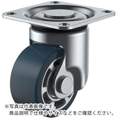 特長：取付高さを低く抑えた重荷重用キャスターです。頑丈で走行性の高いアルミホイルウレタン車輪を使用しています。用途：機械装置などの搬入、設置に最適です。仕様：許容荷重(daN)：300許容荷重(kgf)：306車輪径D(mm)：65車輪幅(...