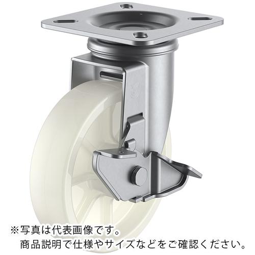 特長：耐水性・耐食性に優れたオールステンレス製金具を使用した標準的な大型キャスターです。食品、薬品などを扱う水回りやサビを嫌う場所に最適です。金具がオールステンレスの為水場での使用に適しています。用途：オールステンレス製食品台車、薬品台車、...