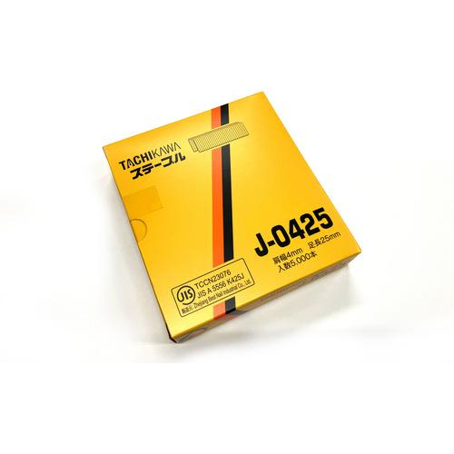 特長：エアータッカ用J04ステープルです。JIS規格品です。JIS A 5556(工業用ステープル)用途：ラス張り・石膏ボード・リブラス・内装・木材仕様：肩幅(mm)：4足長(mm)：25線材幅(mm)：1.15線材厚さ(mm)：0.6色：...