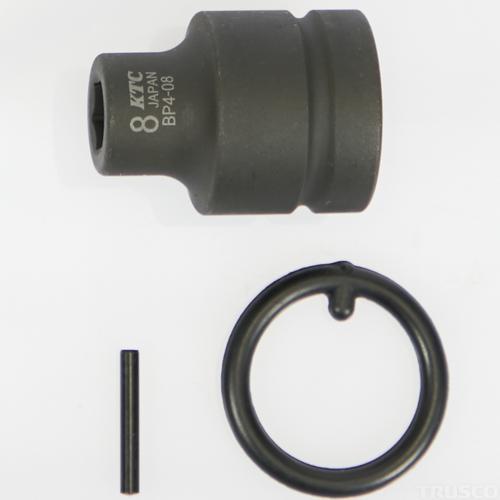 特長：AMBACシステム採用で、使用時のピン飛び出しを防止します。パワーフィット採用で、ボルト・ナットのなめりを防止します。新型リングの採用により、ピン・リングの装着も簡単です。刻印に加え、見やすいサイズ表示を施しています。仕様：差込角(m...