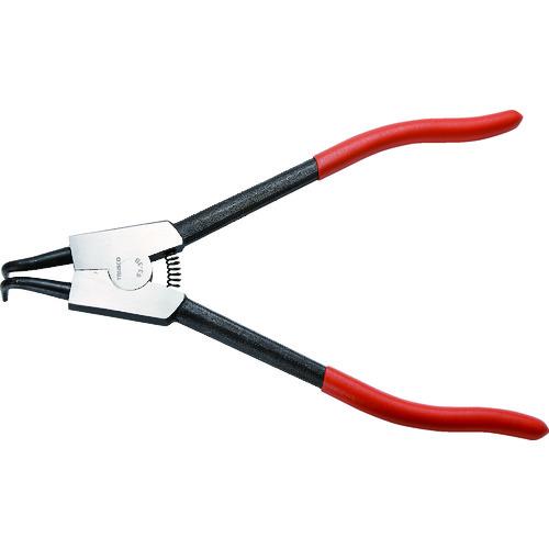 特長：ハンドル形状ロングタイプです。仕様：リング使用範囲(mm)：82〜180爪先端径(mm)：3.0全長(mm)：280爪形状：曲爪モデル：軸用ばね付材質／仕上：本体：炭素鋼（S50C）爪部：クロムモリブデン鋼（SCM432）グリップ部：...