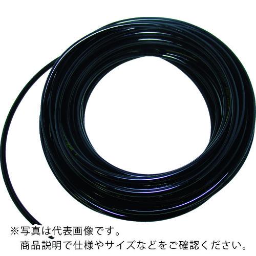 特長：柔軟性に優れた、エア流体専用のチューブです。仕様：色：黒外径(mm)：12内径(mm)：8最小曲げ半径(mm)：26全長(m)：100最高使用圧力(MPa)：0.8使用温度範囲(℃)：-20〜60使用流体：空気1m間隔カットマーク付材...