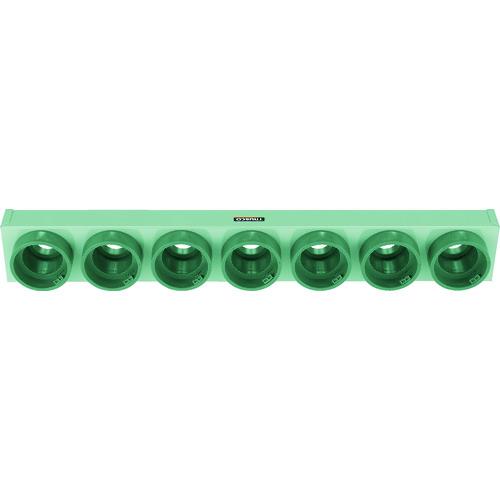 特長：HSK100A　BT（NT）50対応脱着可能なBT対応のロック機構付です。仕様：収納ホルダ数：HSK100A　BT(NT)50兼用　7個間口(mm)：960奥行(mm)：65高さ(mm)：133色：グリーンロック機構付(HSK100A...