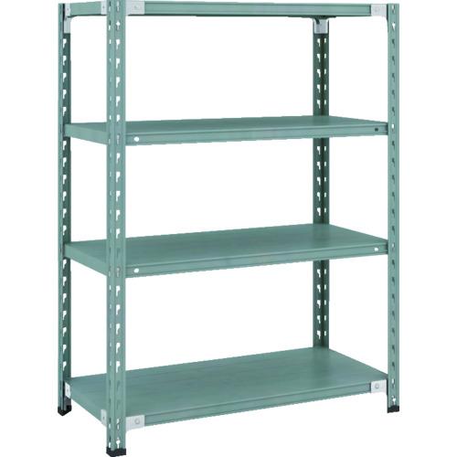 特長：組み立て簡単、今までボルト組みをしていた手間が大きく省けます。中棚は全て棚受けに棚板を置くだけの段替え簡単構造（中棚ボルト不要）です。頑丈なガセットプレート（天地揺れ止め金具）と支柱とのクサビ効果によって優れた剛性を発揮しています。仕...