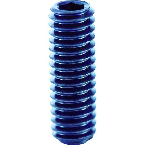 特長：SCM材を使用し、高い強度があります。仕様：寸法(mm)d：M4寸法(mm)L：6ねじピッチ(mm)：0.70六角穴対辺寸法(mm)：2強度区分：45H表面処理：黒染め（四三酸化鉄被膜）ねじ部長さ(mm)：6先端形状：平先パッケージ：...