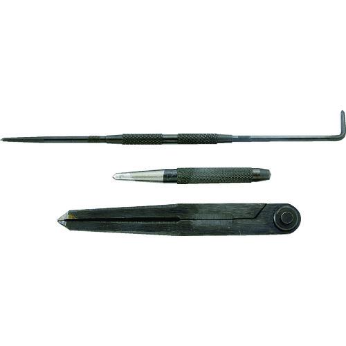 特長：使用頻度の高い超硬チップ付工具を3点セットにしました。仕様：セット内容：ケガキ針KB-KW×1本　センターポンチTCP-M×1本　コンパスPTC-150A×1本超硬チップ付工具　3本セット注意：提供不可：chemSHERPA、SDS、...