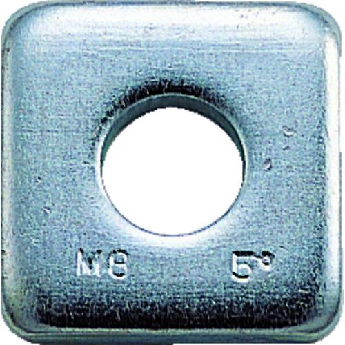 特長：Cチャンネル用鋼材に使用し、使用されるおねじが相手材と平行に使用されるため5度の角度がついています。仕様：呼び径：M6(1/4)外径(mm)：22内径(mm)：7.0厚さ(mm)：4.5表面処理：ユニクロワッシャー種類：テーパーワッシ...