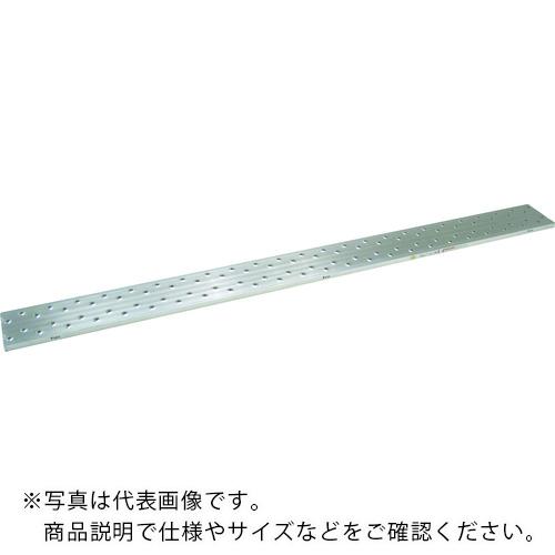 特長：表面はプレス式ノンスリップ加工です。裏面に滑り止めゴム付です。両端に水抜き穴付です。支持間隔1050mmです。用途：現場向けの足場板として。仕様：最大使用質量(kg)：120支持点数：3全長(mm)：2500幅(mm)：240厚さ(m...