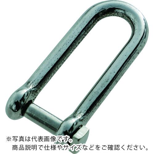 特長：シャックル部が長く用途が広がります。用途：チェーン・ワイヤ・ロープなどの連結や、端末の金具のジョイントに使用。仕様：使用荷重(kN)：3.43ねじ径：W3/8B(mm)：20D(mm)：10L(mm)：78d(mm)：20材質／仕上：...