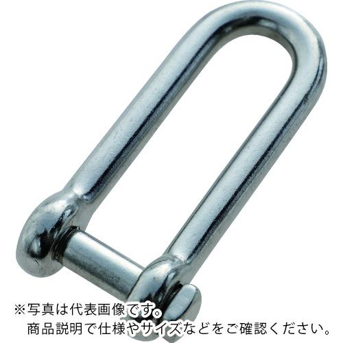 特長：シャックル部が長く用途が広がります。用途：チェーン・ワイヤ・ロープなどの連結や、端末の金具のジョイントに使用。仕様：使用荷重(kN)：4.12ねじ径：W1/2B(mm)：24D(mm)：12L(mm)：96d(mm)：24材質／仕上：...