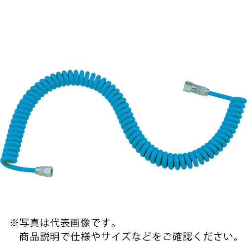特長：柔軟性・弾力性・耐油性・耐摩耗性・耐熱性・操作性などに優れています。ポリウレタン樹脂の特性を生かしたウレタンエアホースです。仕様：色：青外径(mm)：8内径(mm)：5使用範囲(m)：2.9全長(mm)：700コイル径(mm)：28コ...