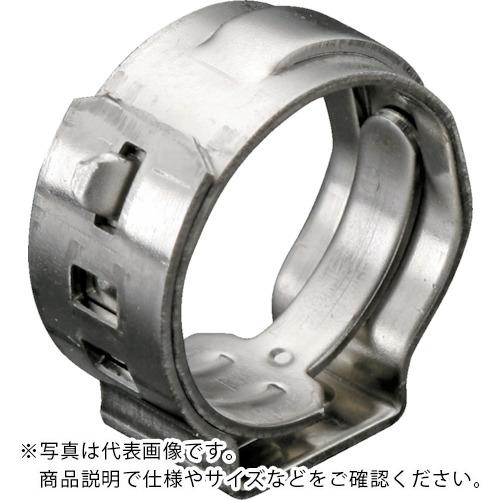 特長：かしめタイプなので組付け作業者の熟練度に関係なく誰もが均一に締め付ける事が可能です。オールステンレスを採用しているため、耐腐食性が高いです。用途：管材、建機関連。仕様：最大径(mm)：27.1最小径(mm)：23.9バンド幅(mm)：...