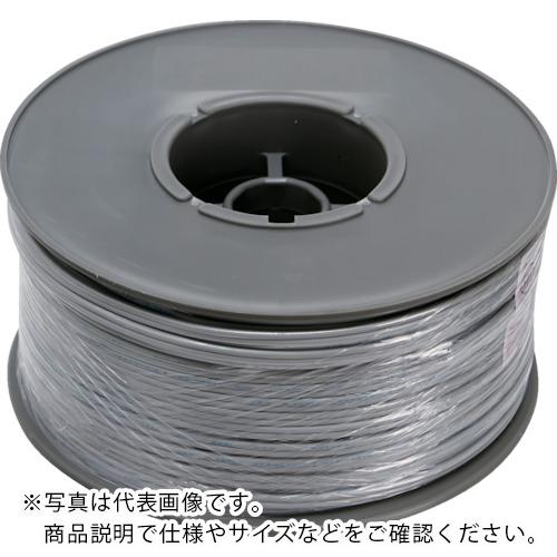 特長：交流300V以下の屋内用小型電気器具等の配線及び家電製品の電源コードです。可とう性、加工性に優れています。用途：小型電気器具等の配線に。仕様：色：グレー芯数：2全長(m)：100定格：300V外径寸法(mm)：1.8絶縁体厚さ(mm)...