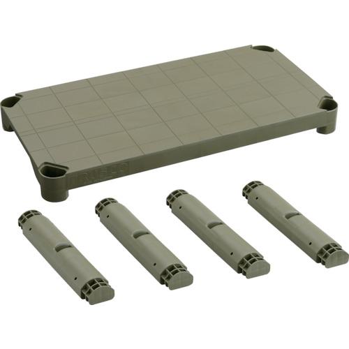 特長：脚は棚板内にワンタッチで収納可能です。（棚1枚につき脚4本収納可能）棚板表面にシボ加工をほどこし、荷物のズレを防止します。脚側面、棚板側面等にもシボ加工をほどこしたことにより、高級感あるマットな質感を実現、汚れや傷も目立ちにくくなって...