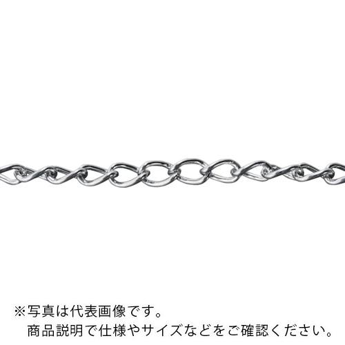 特長：チェーンのリンクを90°ひねったタイプです。用途：パーツとの併用で、転倒防止・連結部品として使用できます。仕様：全長(m)：2線径d(mm)：2.3内長P(mm)：11.7内幅W(mm)：6.0使用荷重(kN)：0.49チェーン径(m...