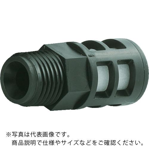 特長：本体の材質に樹脂を採用していますので、軽量で安価な消音器です。空気の排気音の除去に最適です。仕様：減音量(dB)：25有効断面積(［［MM2］］)：40接続口径：R1/4全長(mm)：62.5使用圧力(MPa)：1使用流体：空気使用圧...