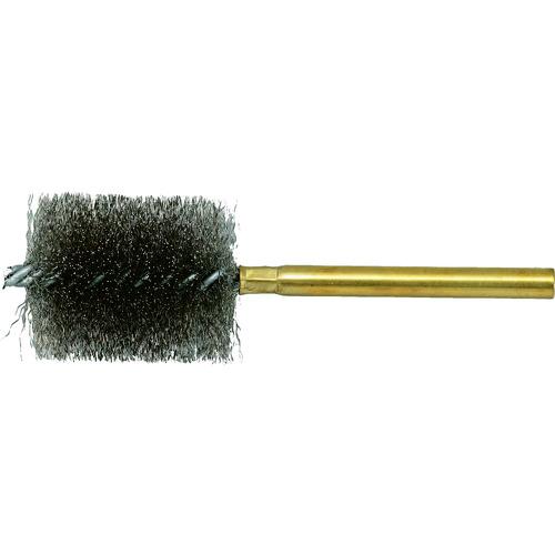特長：シャンク取り付け式なので交換が容易です。逆回転での使用不可です。用途：ステンレス、アルミ製品などの内径研磨、バリ取り。使用工具:電気ドリル・ボール盤。仕様：線径(mm)：0.15全長(mm)：100外径(mm)：32ブラシ部長さ(mm...