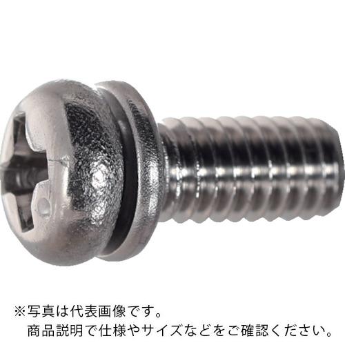 特長：ナベ小ねじに座金を組み込んでいます。座金組込式の為、作業効率が向上します。ヘキサゴンパック入りです。用途：1仕様：寸法(mm)d：M4寸法(mm)L：6頭部径(mm)：7.0頭部厚さ(mm)：2.6適合ドライバー：プラスNo.2強度区...