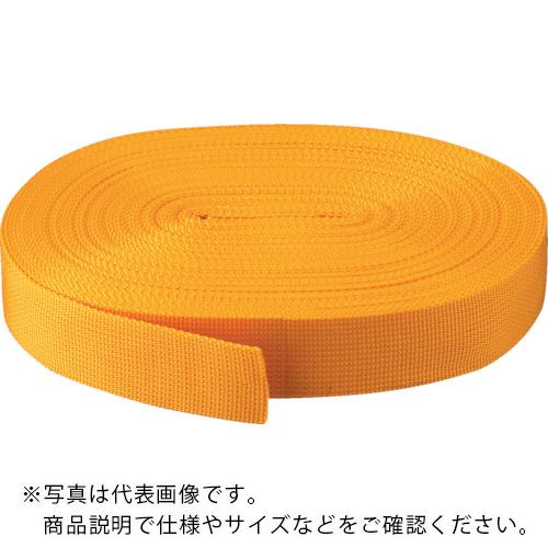 特長：6色のカラーバリエーションで作業を効率化できます。任意の長さでカットできるフリーサイズタイプです。専用金具と組み合わせて簡易結束ベルトとして使用できます。用途：物品の簡易的な結束。引越し荷物の結束。仕様：色：黄幅(mm)：50長さ(m...