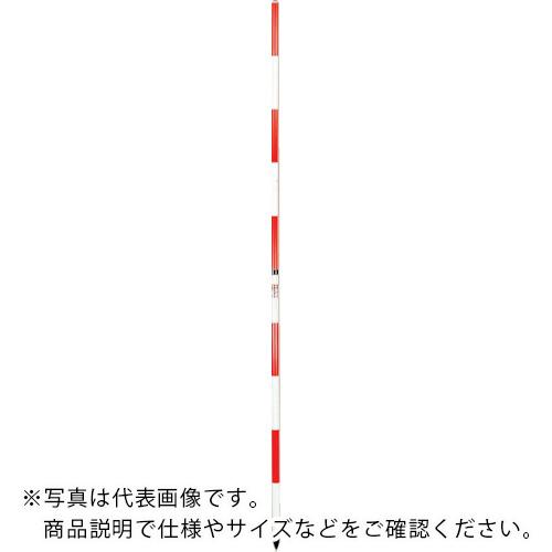 特長：引き伸ばして、ひねるだけで伸縮・ストップができる簡単機構です。赤白20cm間隔です。用途：工事現場での測定、目印の必需品。仕様：縮長〜全長(mm)：1806〜3059ポール外径(mm)：28タイプ(段)：2最大測定長(mm)：3000...