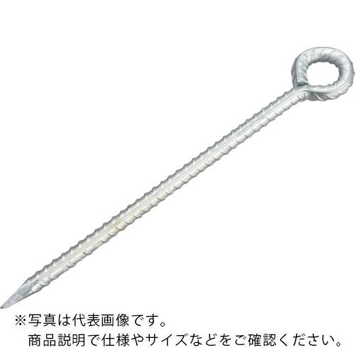 特長：異形タイプで引き抜き強度をアップしました。用途：ロープ、ワイヤなどの固定に。各種テント、タープ設営、園芸、区画ロープ設置などに。仕様：首下長(mm)：1800幅(mm)：52径(mm)：13内径(mm)：26材質／仕上：スチール表面処...