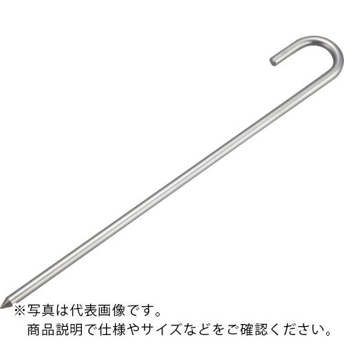 特長：ステンレスでサビに強いです。用途：ロープなどの固定に。各種テント、タープ設営、園芸、区画ロープ設置などに。仕様：折返し長(mm)：35全長(mm)：150径(mm)：6材質／仕上：ステンレス（SUS304）　●代表画像について 商品に...