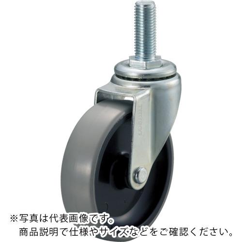 特長：耐油性に優れています。床面を汚しません。用途：厨房機器やワゴン用に。仕様：許容荷重(daN)：70許容荷重(kgf)：71.4車輪径D(mm)：75車輪幅(mm)：26取付高H(mm)：97軸長L(mm)：35ねじT：M12ねじピッチ...