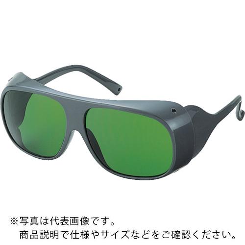 特長：上下ひさし、サイド付で高い遮光性能を持っています。衝撃に強いポリカーボネートレンズで、UVカットです。用途：周辺の溶接作業から入り込む有害光線を遮光（GS-70W-14）。仕様：レンズ色：グリーンテンプル色：ブラック幅(mm)：148...