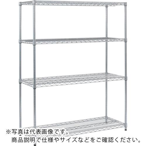 特長：棚板は25mmピッチで位置変更が可能です。アジャスターは+15mmの調節ができるので水平出しも簡単です。メッシュ棚仕様のため、ホコリが付きにくく通気性にも優れています。用途：クリーンルームや食品工場など。仕様：間口(mm)：909奥行...
