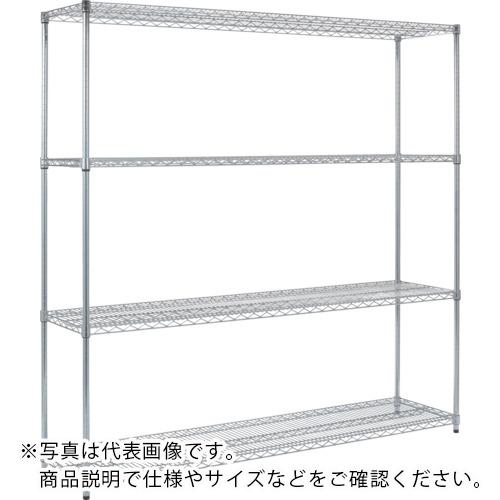 特長：棚板は25mmピッチで位置変更が可能です。アジャスターは+15mmの調節ができるので水平出しも簡単です。メッシュ棚仕様のため、ホコリが付きにくく通気性にも優れています。用途：クリーンルームや食品工場など。仕様：間口(mm)：909奥行...
