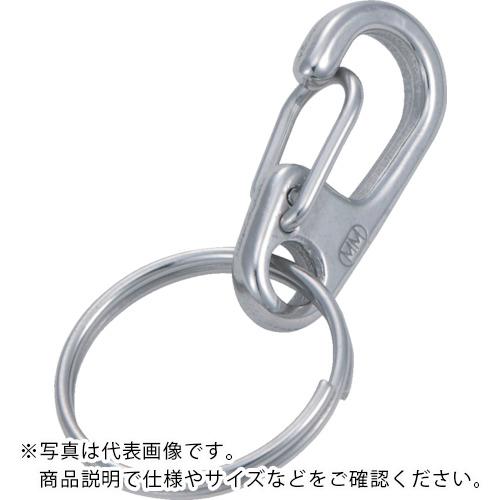特長：二重リンクが付いているので、閉じた相手にも取り付けやすいです。ステンレス（SUS316）で、耐食性に優れます。用途：産業機械関連・工具などの脱落防止用の補助金具として。仕様：使用荷重(kN)：0.01D(mm)：1.0L(mm)：20...