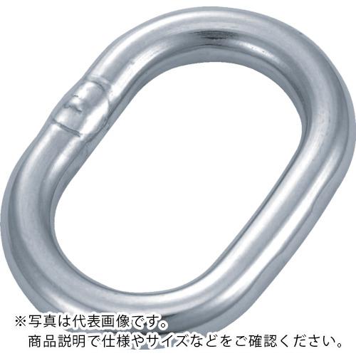 特長：同じ線径の丸リングと比較して使用荷重が約2倍程度アップします。接続部は溶接していますので、丈夫です。用途：チェーン・ロープなどの連結金具・吊り金具として。仕様：使用荷重(kN)：5.88D(mm)：10W(mm)：40P(mm)：60...