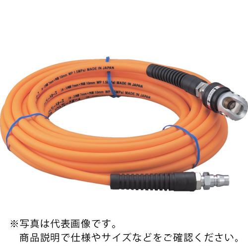 特長：超ソフトタイプで作業性に優れています。分離時は残圧が自動的に抜けて、反動や不快音も軽減されます。一般カップリングに接続できます。(一部を除く)絡みを防止するために、表面に滑りやすい特殊加工を施しています。仕様：色：オレンジ外径(mm)...