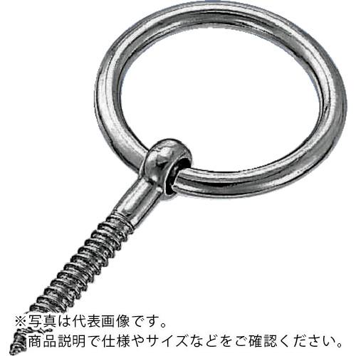特長：スクリュー加工で、木材に直接ねじ込み可能です。用途：木製の壁面・床面・柱などに設置し、チェーン・ワイヤ・ロープの端末金具として。仕様：使用荷重(kN)：0.69D(mm)：7L(mm)：50H(mm)：56d(mm)：8ねじ込み式材質...